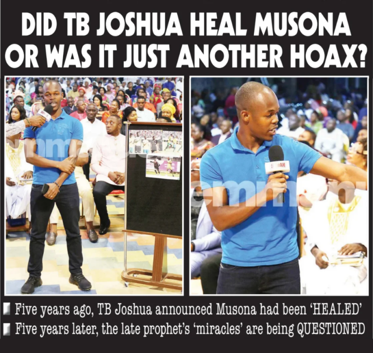 Knowledge Musona's TB Joshua Visit Under Spotlight...Was He Healed ...