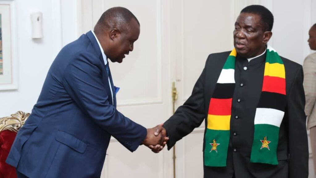 Chief Charumbira, PAP President, Meets Mnangagwa to Strategise